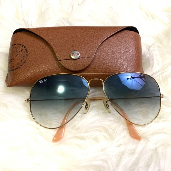 Ray-Ban | Accessories | Ray Ban Light Blue Gradient Aviators | Poshmark